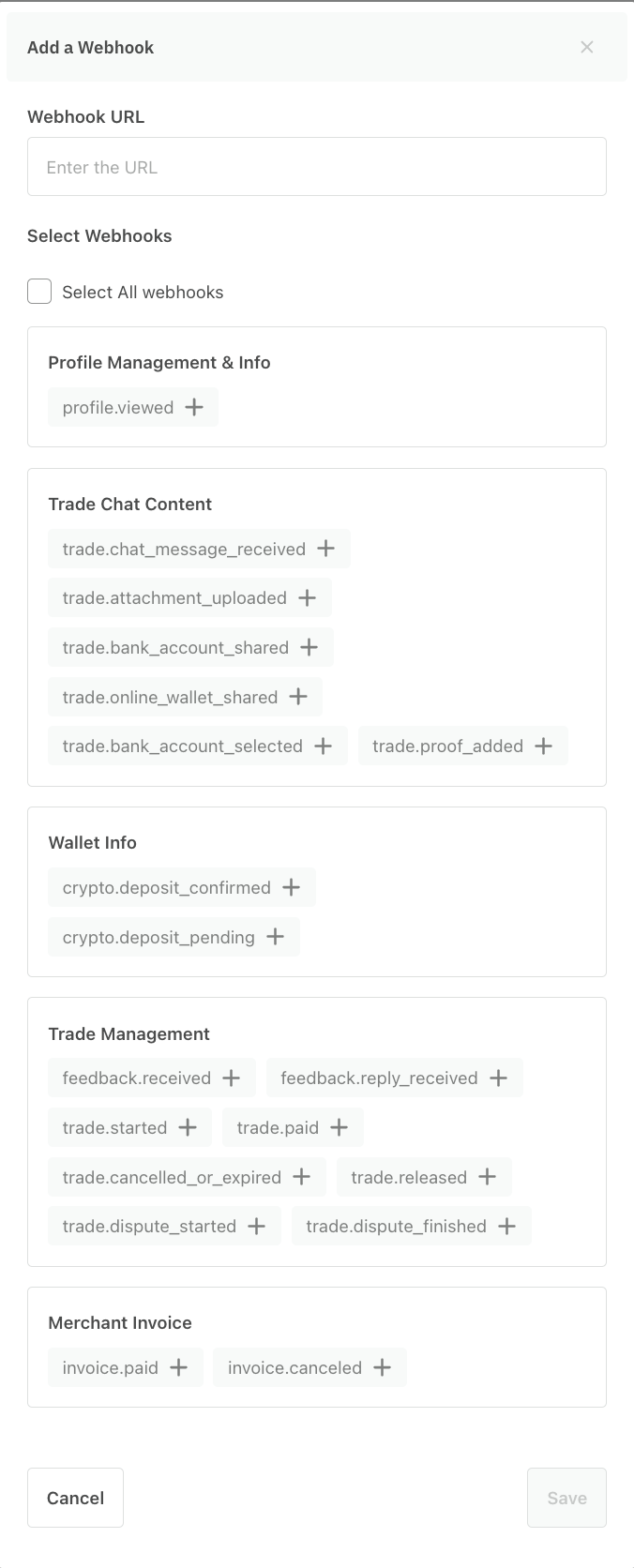 Cryptocurrency API Documentation | NoOnes Developers